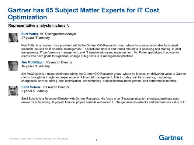 How Gartner Helps Across the Entire IT Cost Optimization Life Cycle | PPTX