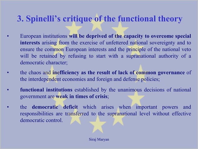 History and Theory of European Integration | PPTX | Civic affairs ...