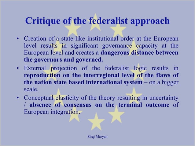 History and Theory of European Integration | PPTX | Civic affairs ...