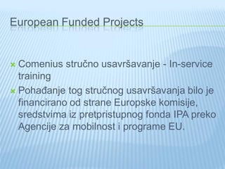Eu projekti za obrazovanje | PDF