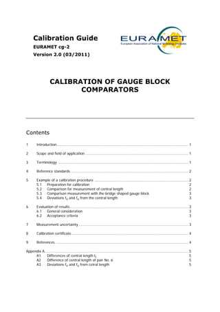 Euramet cg 2-_v_2.0_calibration_of_gauge_block_comparators | PDF