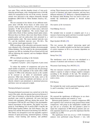 No association between prepulse inhibition of the startle reﬂex and ...