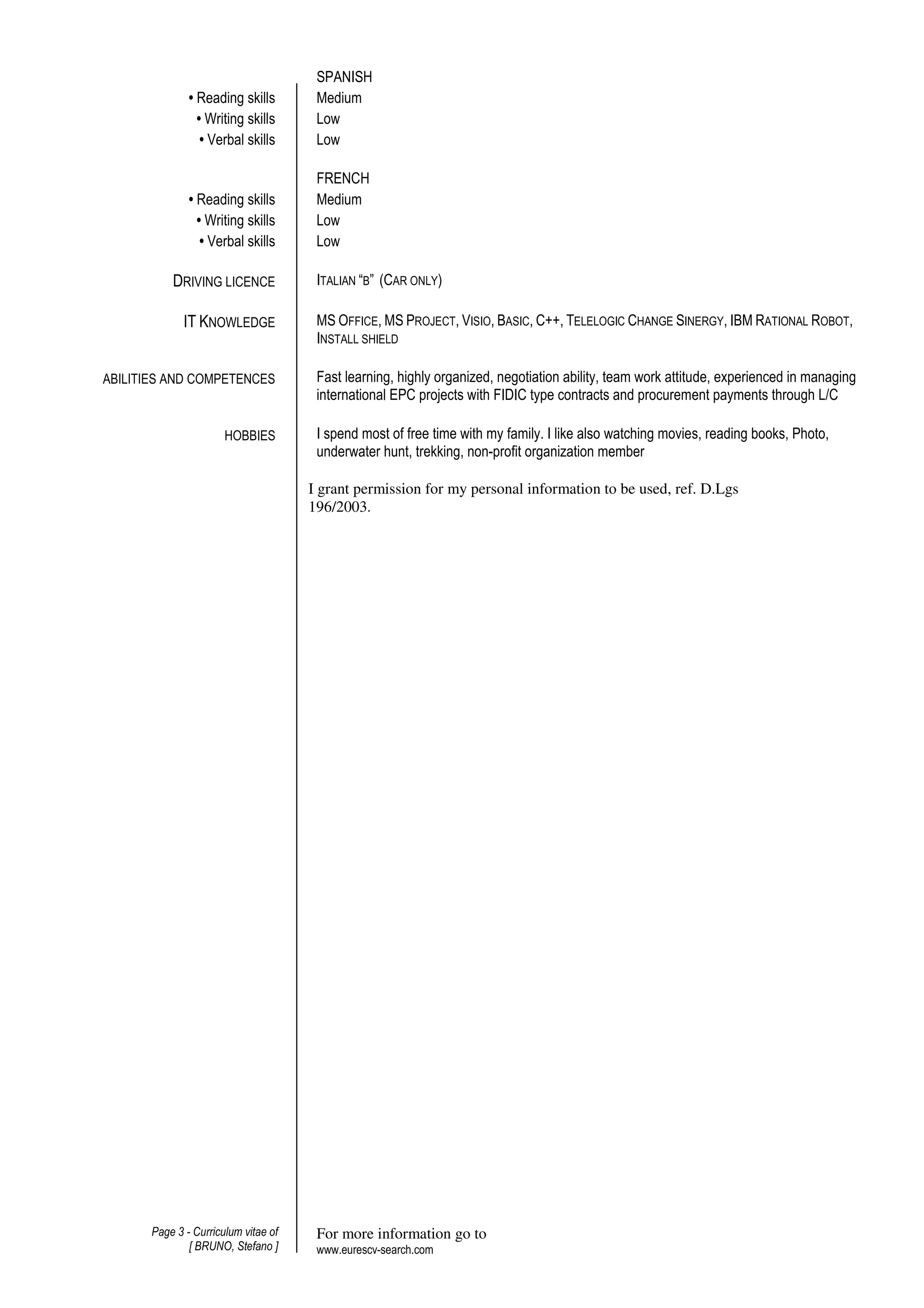 Eur cv stefano_bruno_eng_v16 | PDF