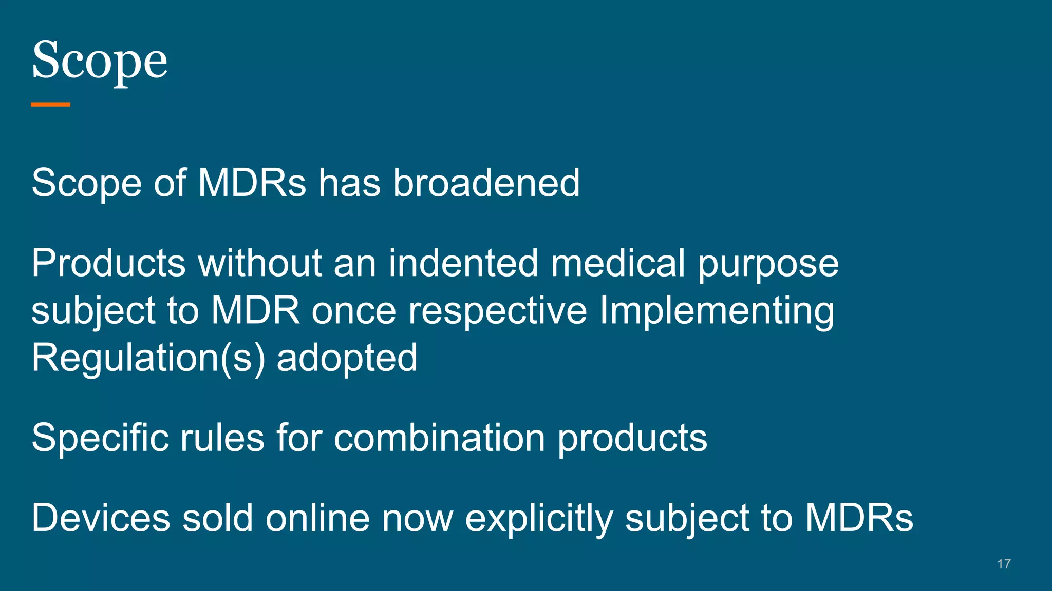 EU Medical Device Regulatory Framework_Dec, 2022 | PPTX