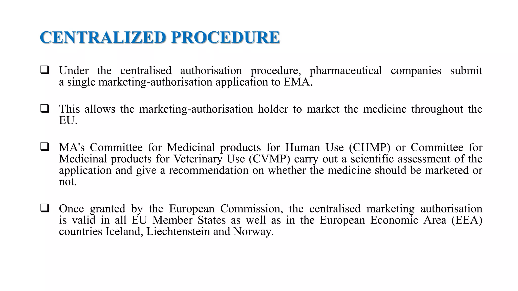 EU REGULATORY SUBMISSIONS | PPTX
