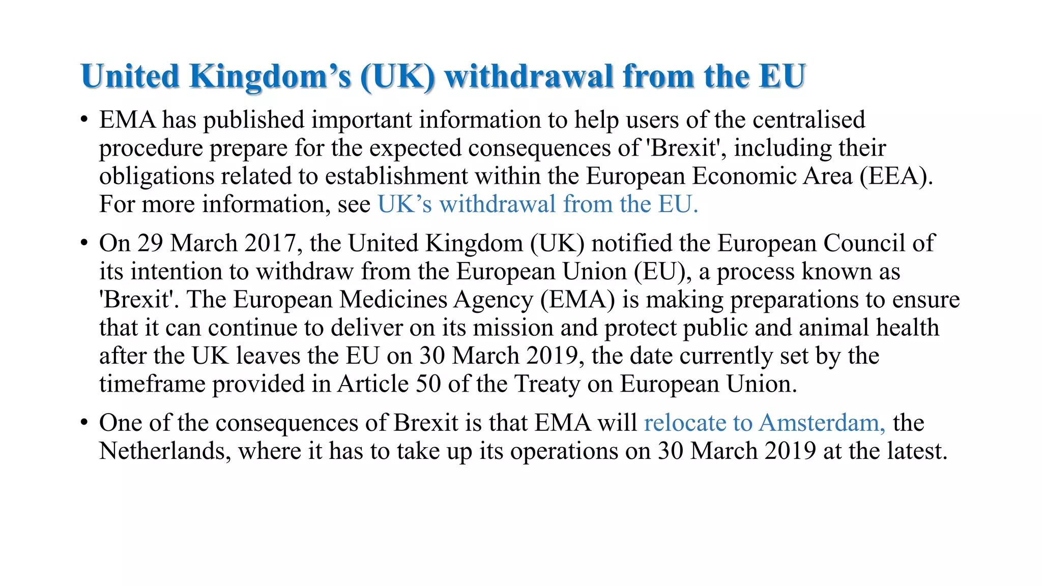 EU REGULATORY SUBMISSIONS | PPTX