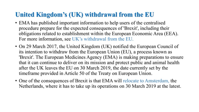 EU REGULATORY SUBMISSIONS | PPTX
