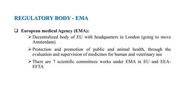 EU REGULATORY SUBMISSIONS | PPTX