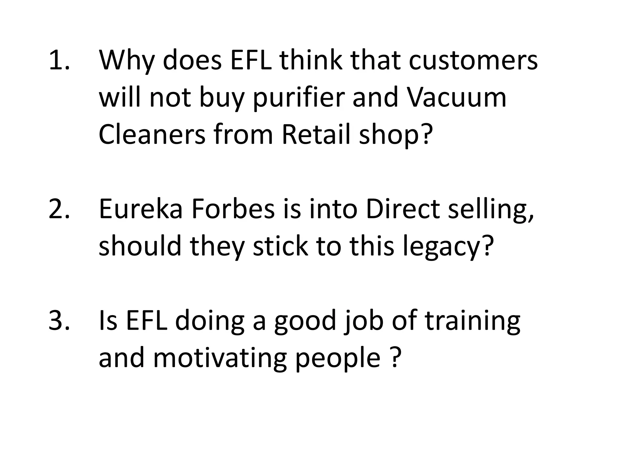 Eureka Forbes Ltd Case Study | PPTX