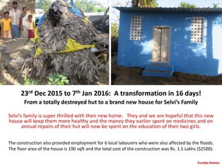 AID India construts Eureka Homes at Koovathur Colony | PPT