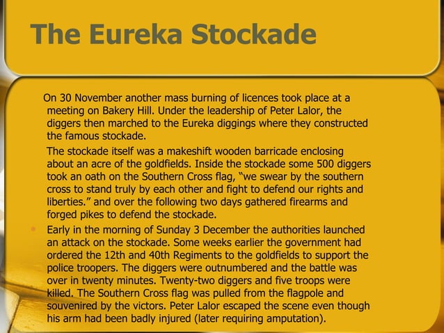 Eureka stockade | POT