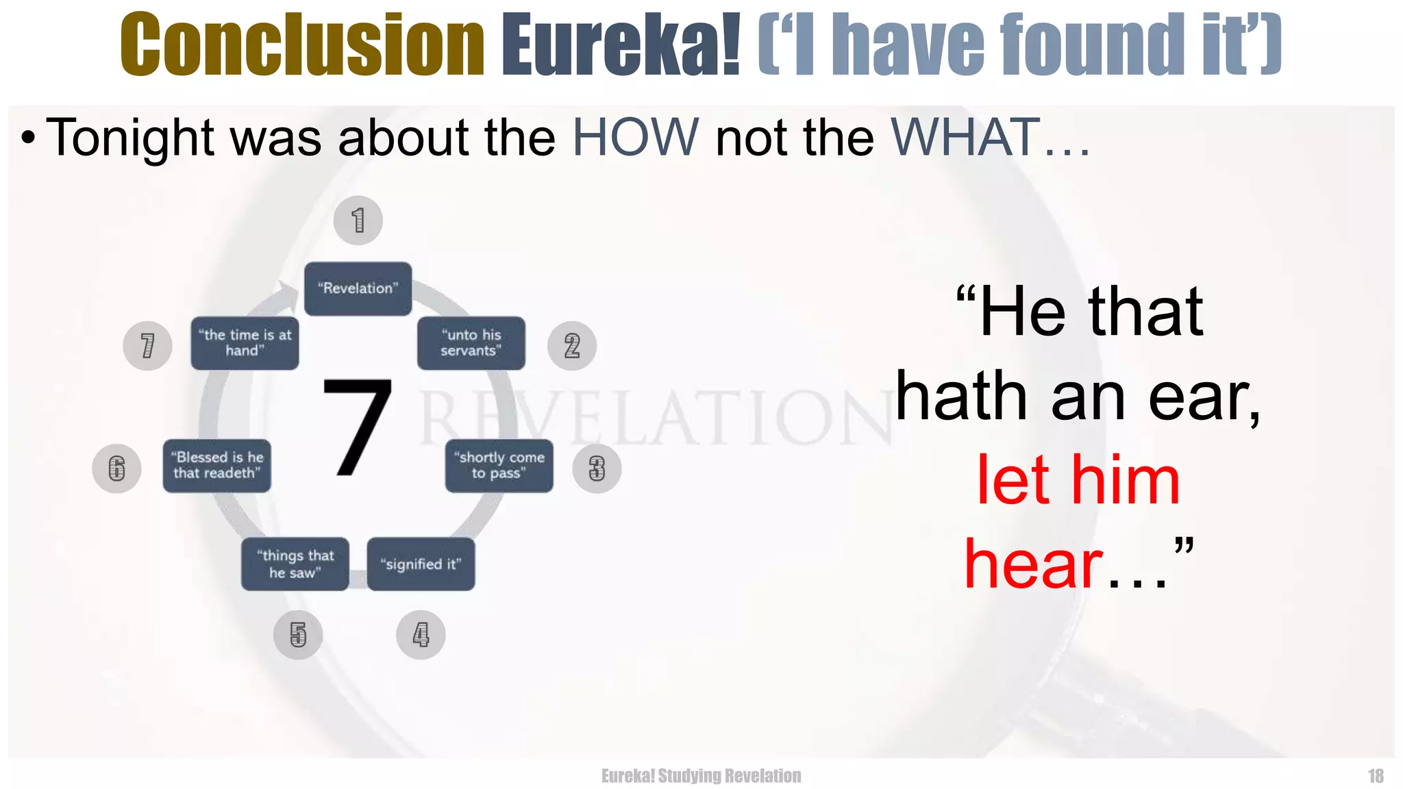 Eureka! Studying revelation | PPTX