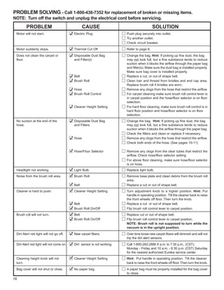 Eureka Upright Vacuum Cleaner Owner's Guide- 4870 Series | PDF