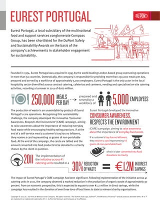 Eurest Portugal | DuPont Safety and Sustainability Awards 2013 | PDF ...