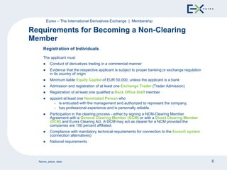 Eurex Membership Overview 13 Aug09 | PPT