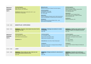European Urban Resilience Forum 2019_ Draft Programme | PPT