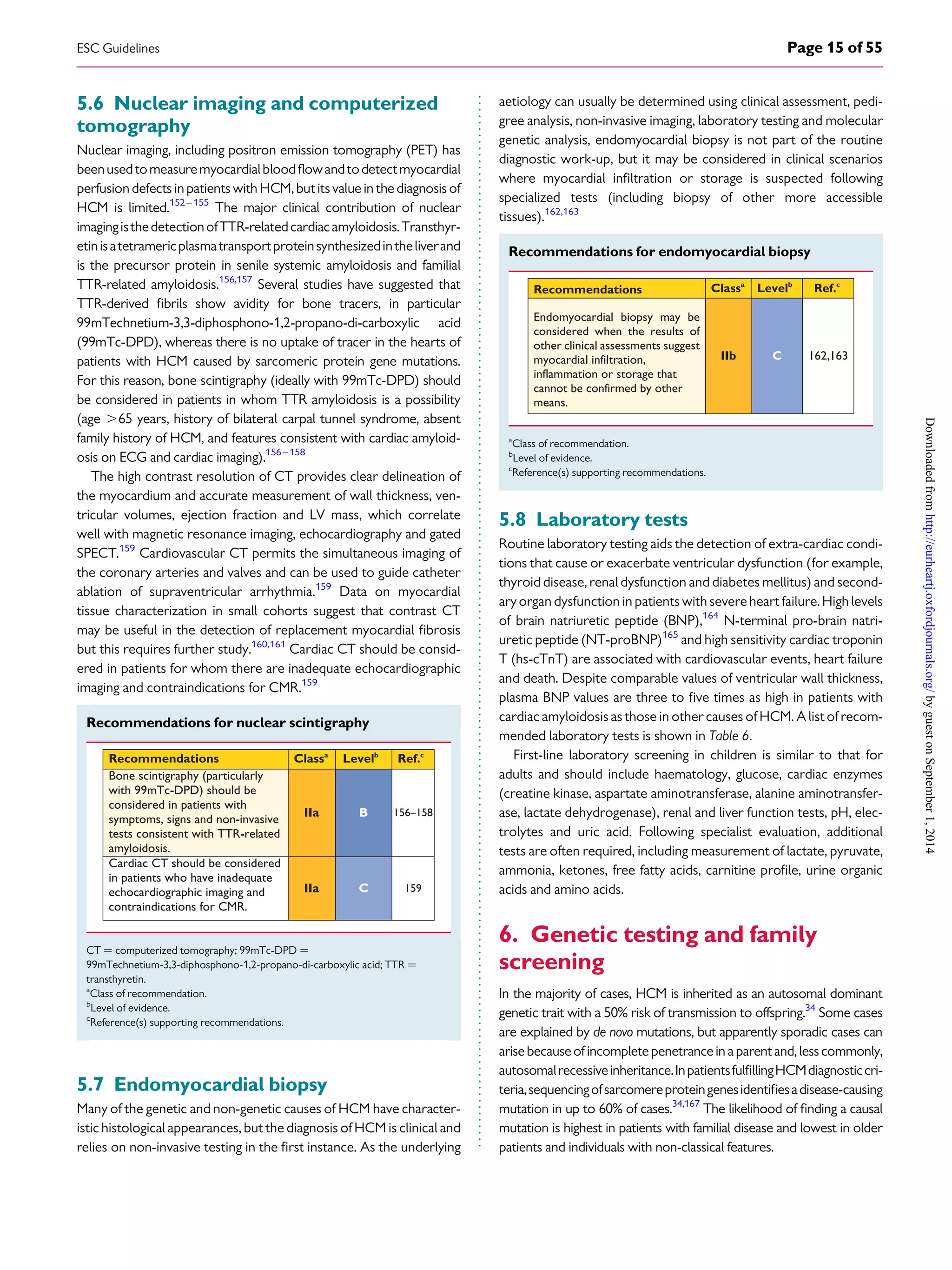 Eur heart j 2014 esc guidelines on diagnosis and management of hypertrophic cardiomyopathy | PDF