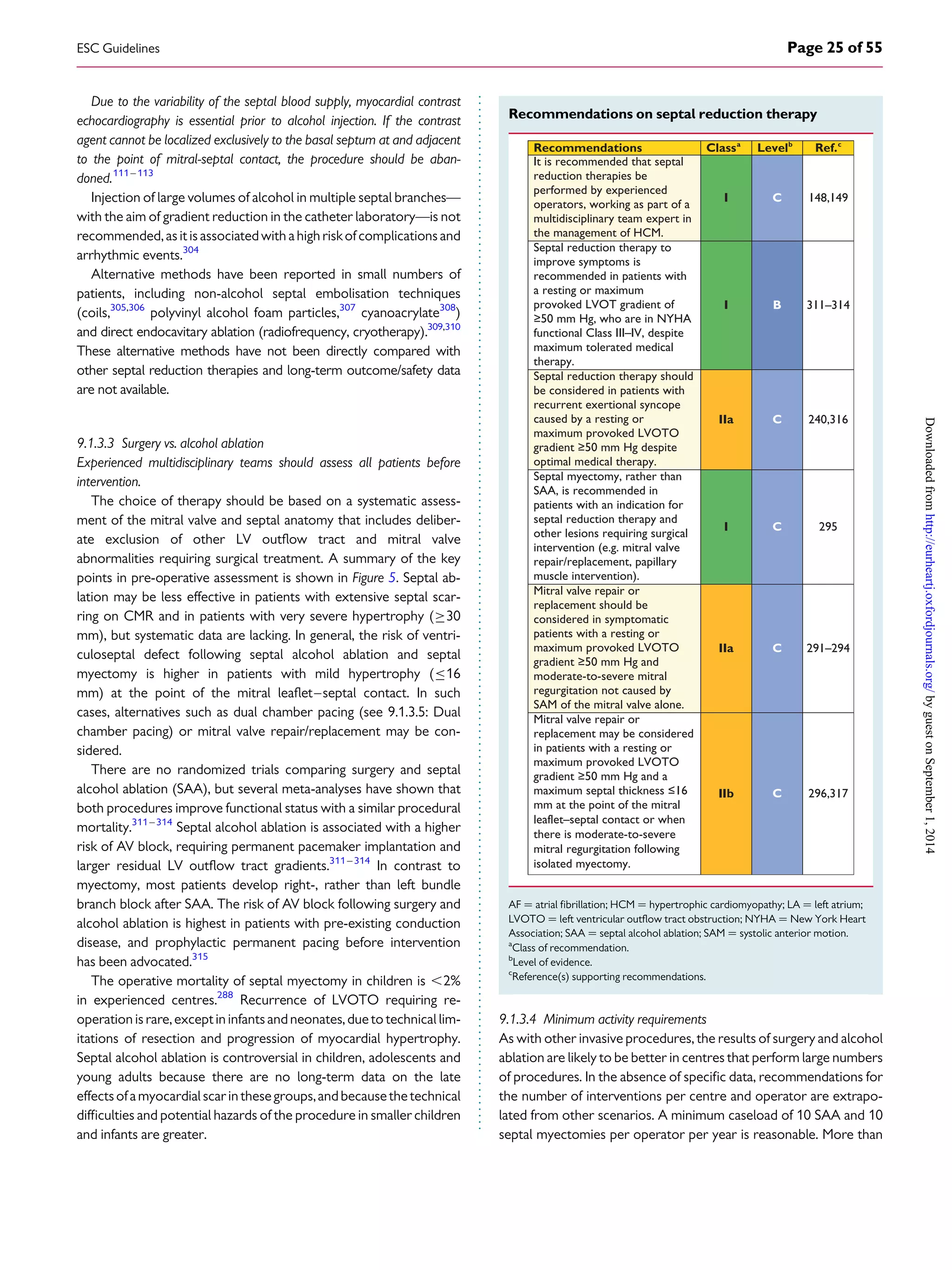 Eur heart j 2014 esc guidelines on diagnosis and management of hypertrophic cardiomyopathy | PDF