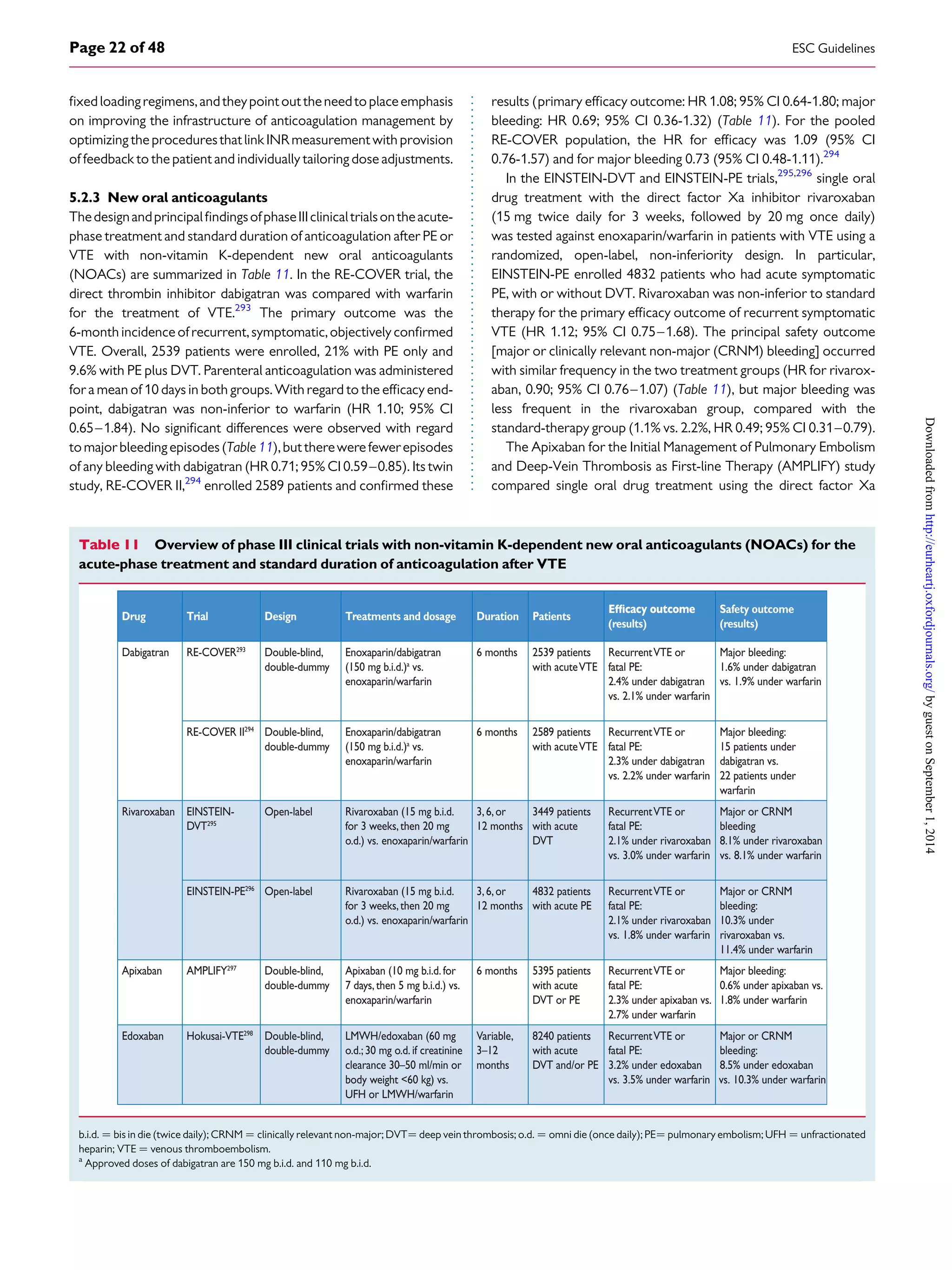 Eur heart j 2014 esc guidelines on the diagnosis and management of acute pulmonary embolism | PDF