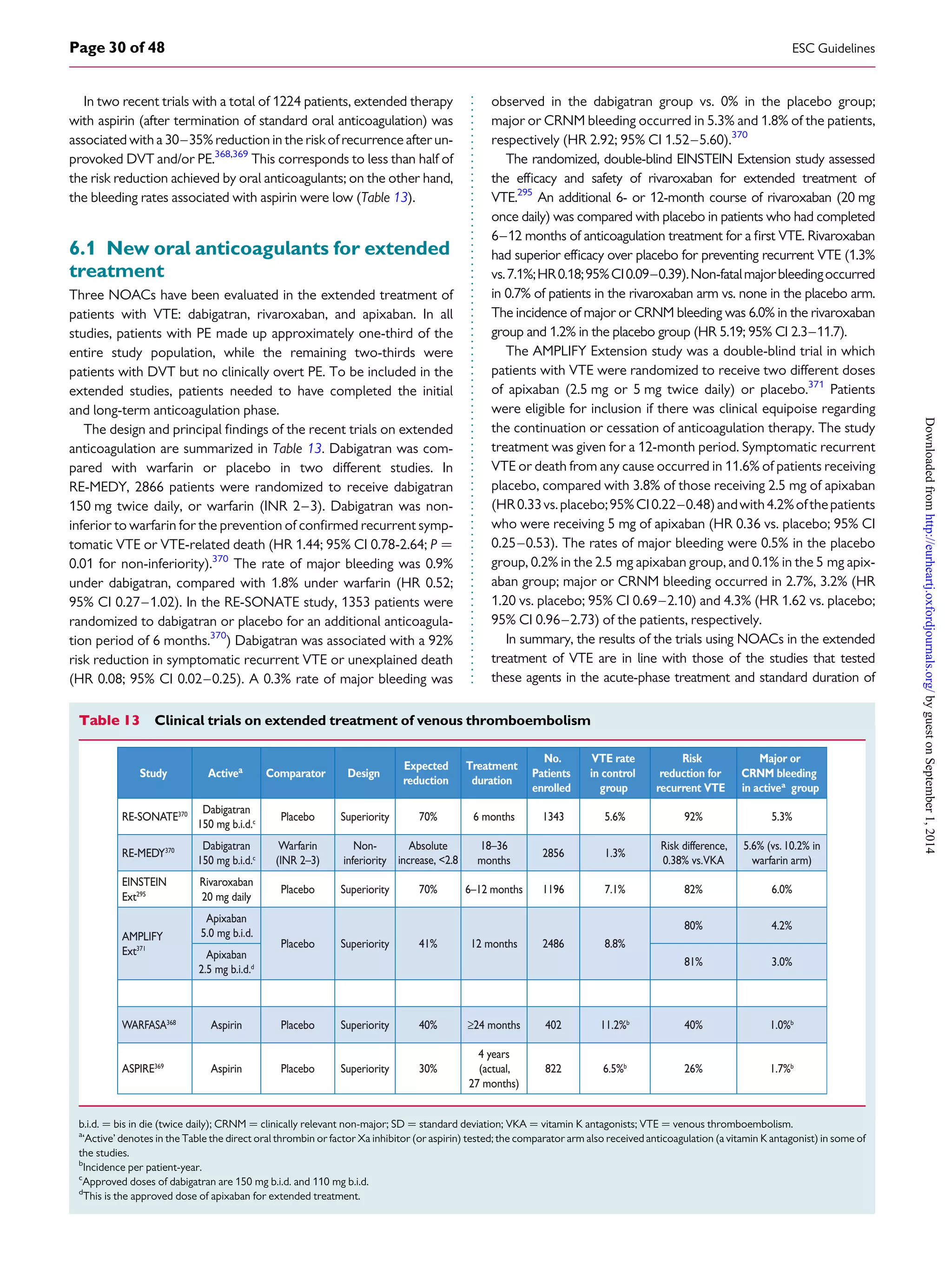 Eur heart j 2014 esc guidelines on the diagnosis and management of acute pulmonary embolism | PDF