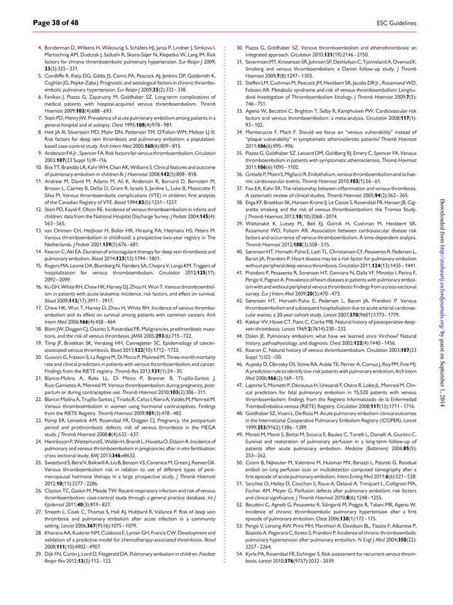 Eur heart j 2014 esc guidelines on the diagnosis and management of acute pulmonary embolism | PDF