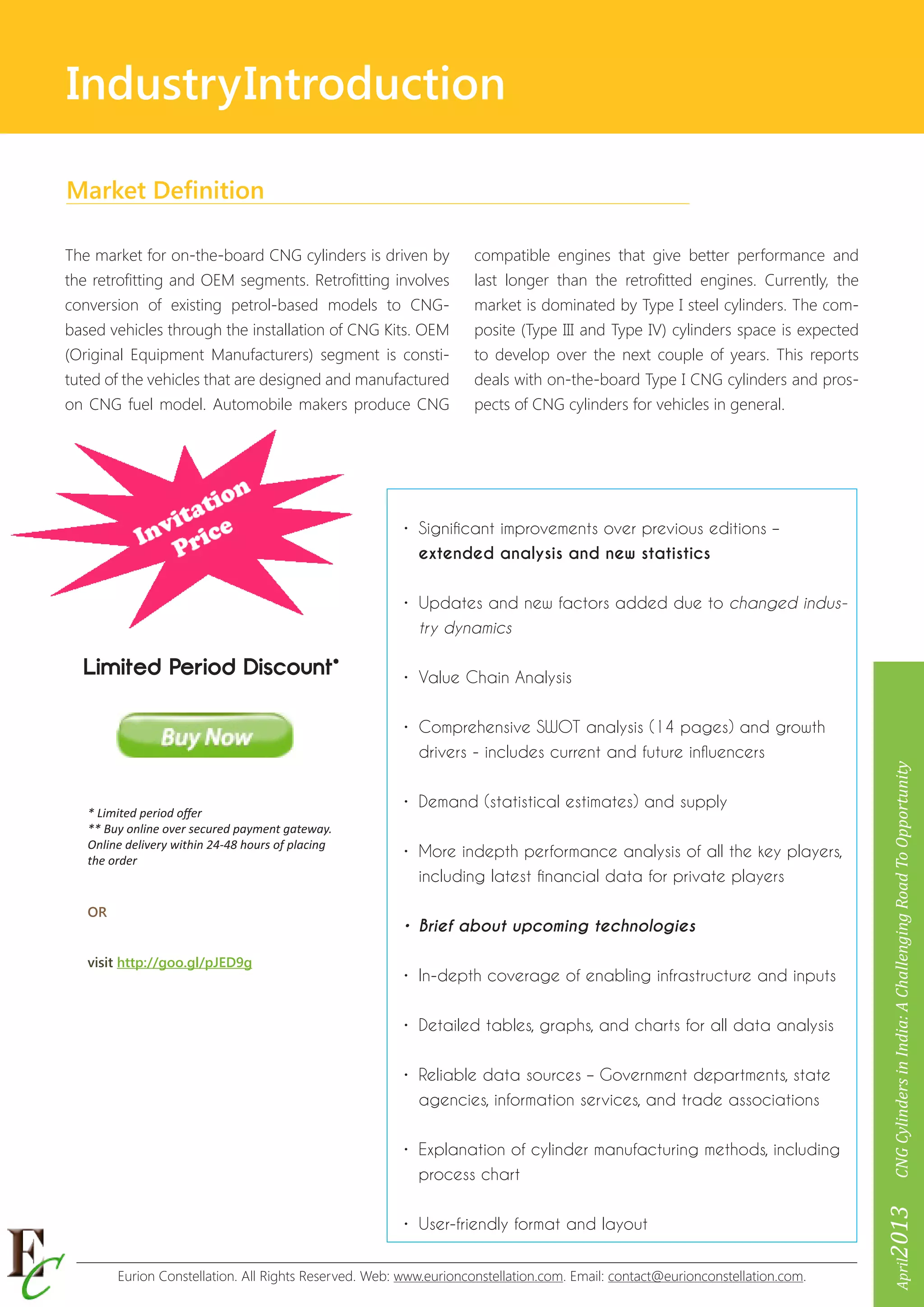 Eurion - CNG Cylinders (Sample Report) | PDF | Automotive Industry ...