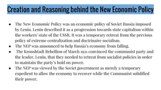 LENIN PART 2: New Economic Policy | PDF