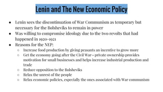 LENIN PART 2: New Economic Policy | PDF