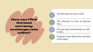 Information about the euro (EUR) | PDF