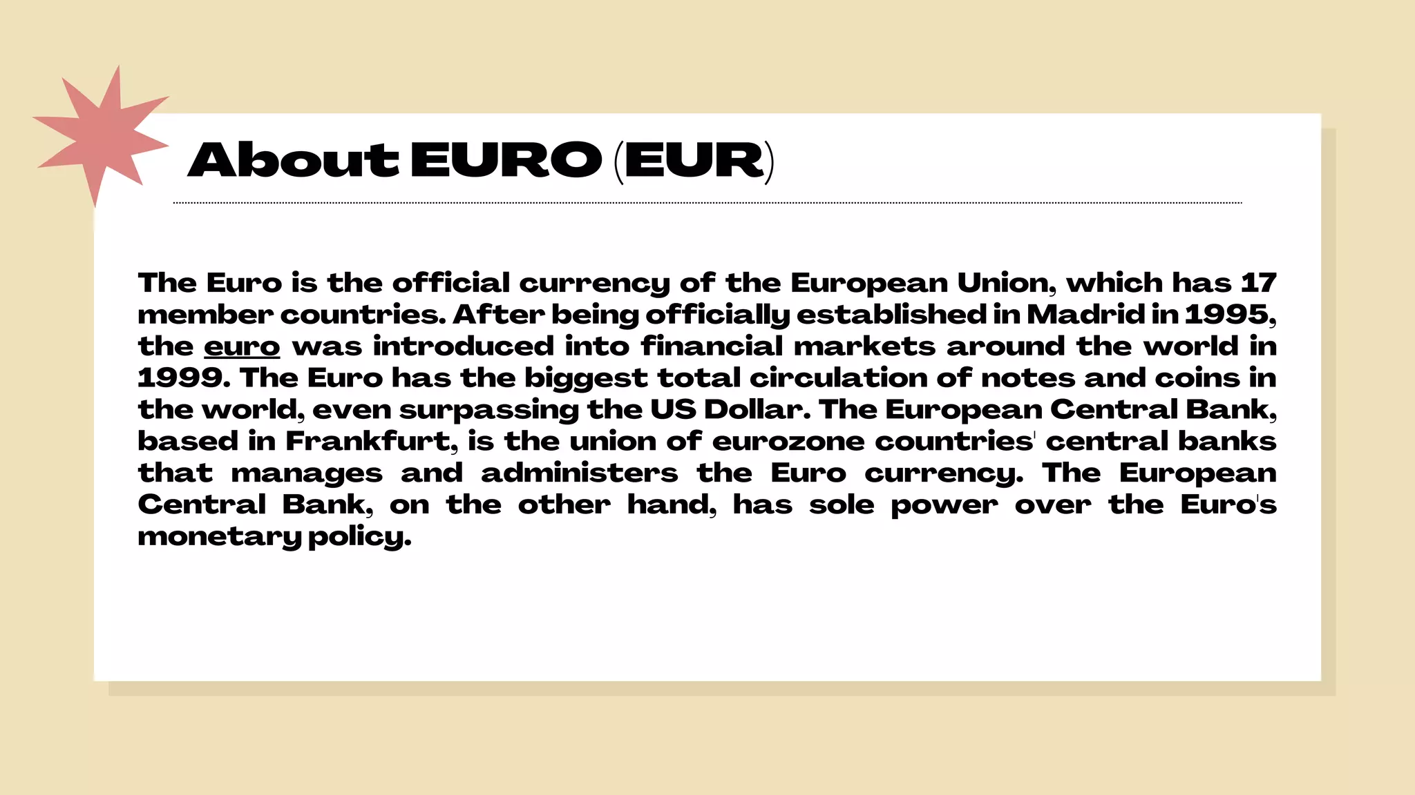 Euro (EUR) - Latest Info About European Currency | PDF