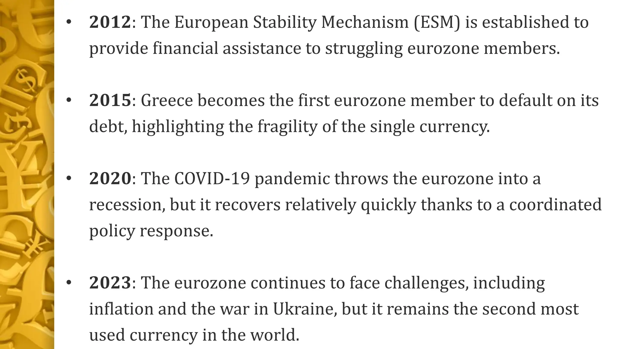 History of the Euro Currency and its significance, challanges | PPTX