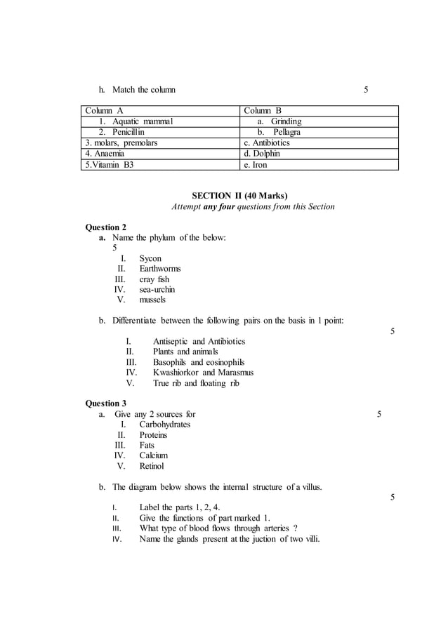 ICSE 9th Biology full portion paper | PDF