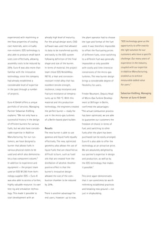 EOS DMLS Case Study - Euro-K designs and builds micro-burners for the ...