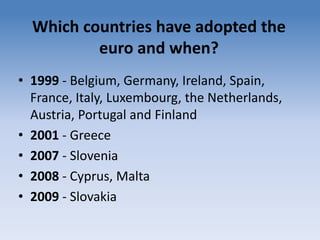 Euro Pros And Cons | PPTX