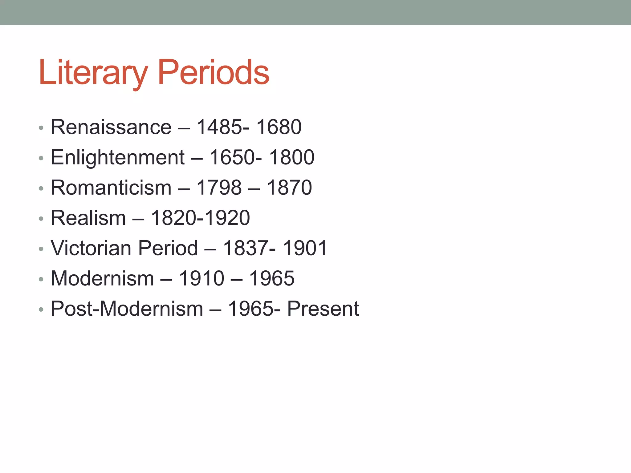 European Literature Day 1 | PPTX
