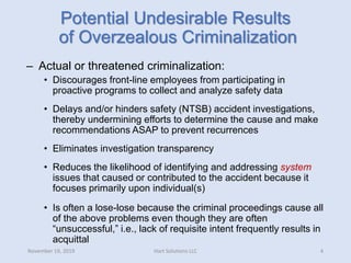 Overzealous Criminalization: Adverse Effects on Safety? | PPT