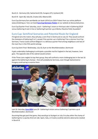 Euro 2024 England's Group Stage Matches and Prospects.docx | Soccer ...