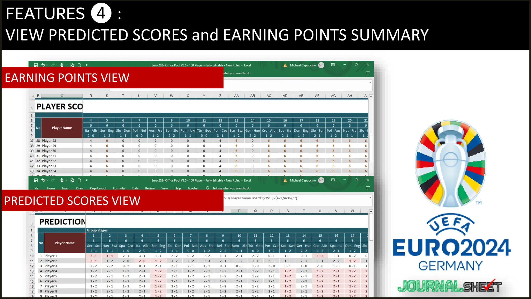 Euro 2024 Prediction Game | Office Pool Spreadsheet | PDF