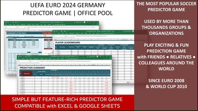 Euro 2024 Prediction Game | Office Pool Spreadsheet | PDF