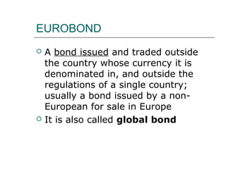 Euro Bonds | PPT
