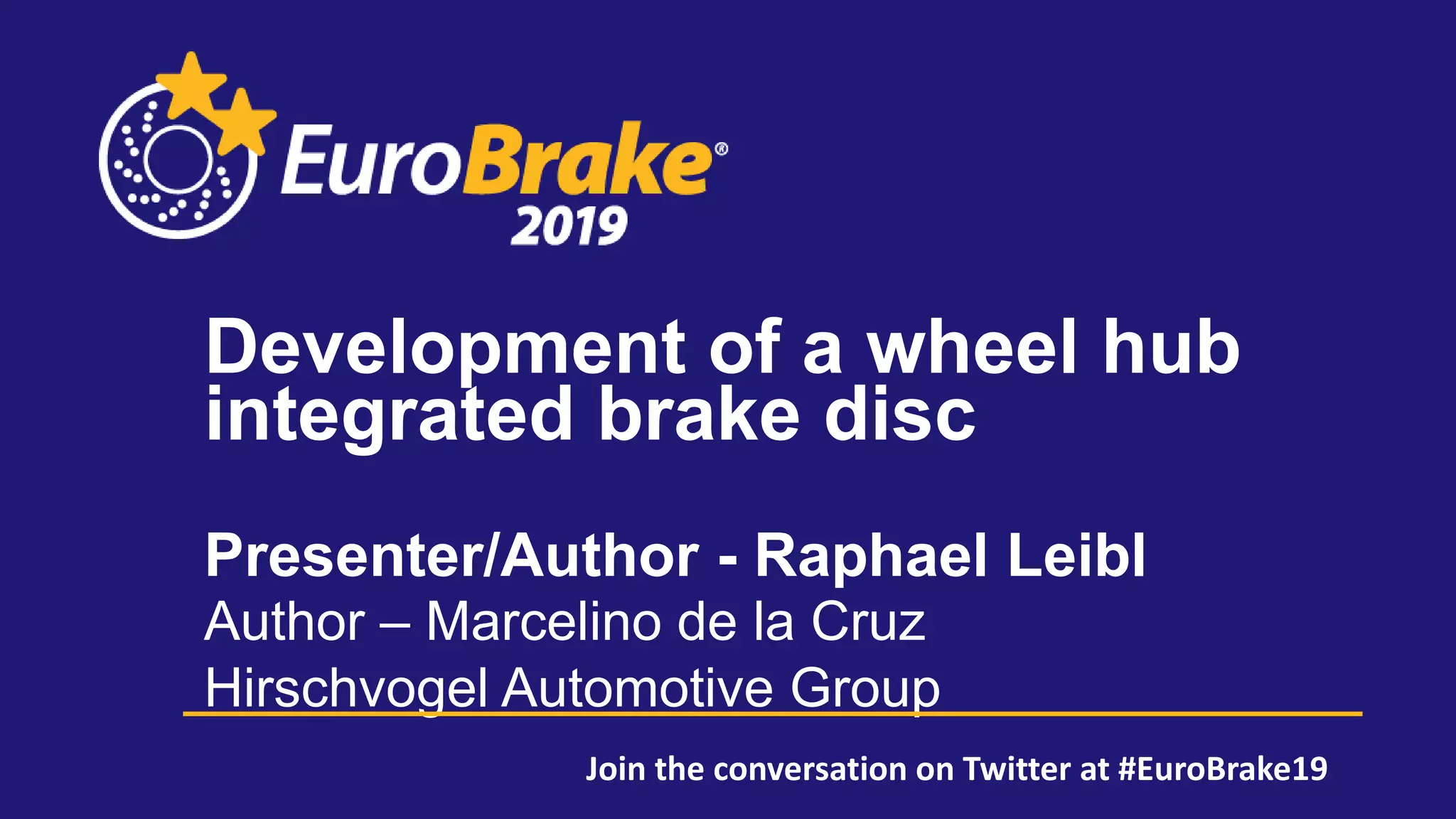 Eurobrake wheelhub with-integrated-brakedisc | PDF