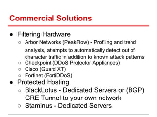 EuroBSDCon 2013 - Mitigating DDoS Attacks at Layer 7 | PDF | Computer Networking | Computing