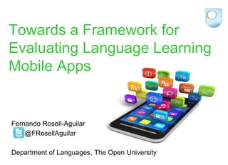 Towards a Framework for Evaluating Language Learning Mobile Apps | PPT