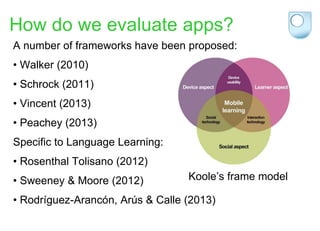 Towards a Framework for Evaluating Language Learning Mobile Apps | PPT