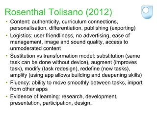 Towards a Framework for Evaluating Language Learning Mobile Apps | PPT