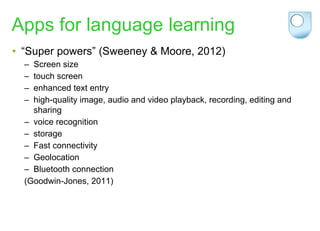 Towards a Framework for Evaluating Language Learning Mobile Apps | PPT