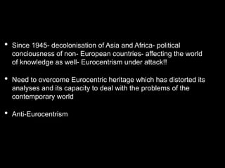 Social Research: Eurocentrism | PPT
