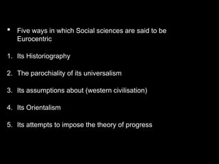 Social Research: Eurocentrism | PPT