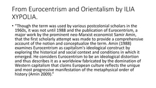 Eurocentrism and the european novel – talk by koshy | PPTX