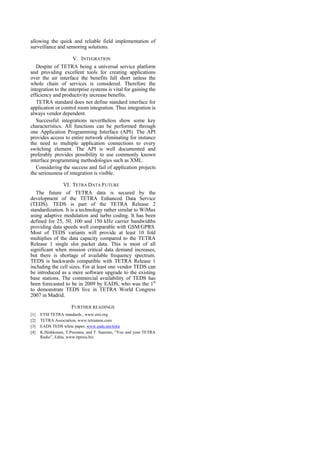 Eurocon 2007 Tetra Applications Paper 1.1 | PDF